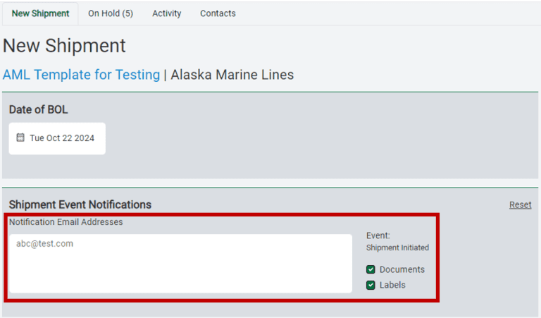 Create a Shipment - Overview | Lynden Help Center