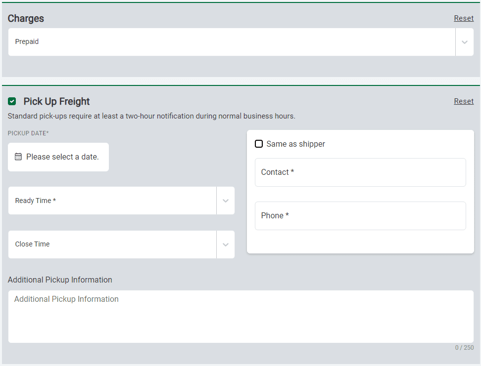 Create a Shipment - Overview | Lynden Help Center