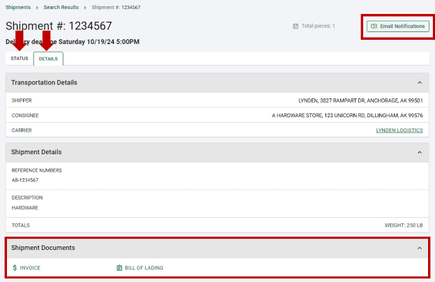 Tracking - Reference Number Search | Lynden Help Center